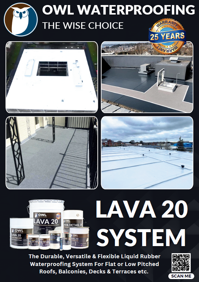 New Product Spotlight: OWL Waterproofing LAVA 20 – Dermot Kehoe Supply ...