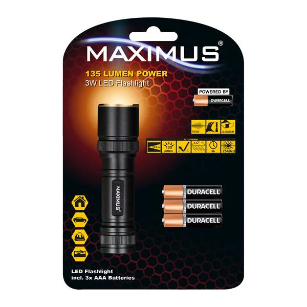 MAXIMUS 3W LED FLASHLIGHT - 576715 – Dermot Kehoe Supply & DIY Homevalue