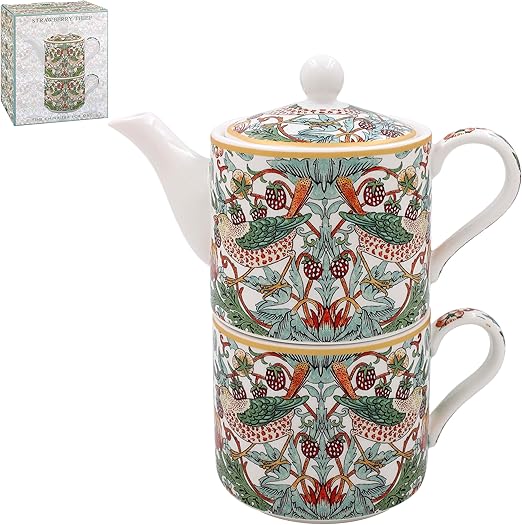 Lesser & Pavey William Morris White Strawberry Thief Tea for One Set ...